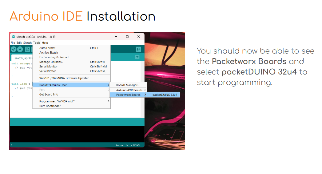 packetDUINO/Quickstart.md at main · Packetworx-IoT/packetDUINO · GitHub