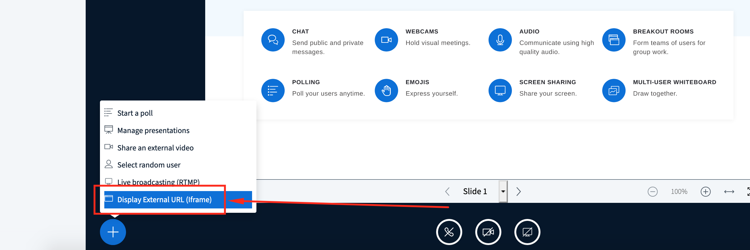 Adding the option of embedding in bigbluebutton · Issue #15482 · bigbluebutton/bigbluebutton ...