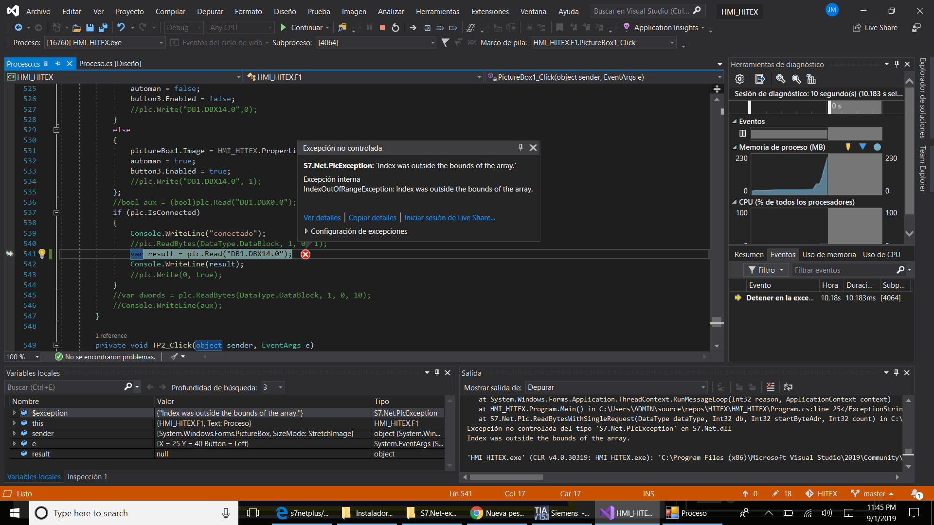 Index was outside the bounds of the array · Issue #233 · S7NetPlus/s7netplus · GitHub