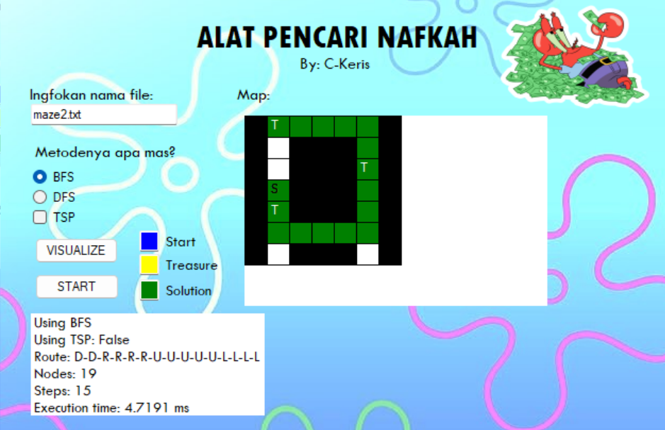 GitHub - AghnaAbyan/Tubes2_C-Keris: Finding treasures through maze ...