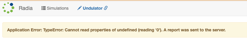 Error loading design tab for modified undulator example · Issue #5652 · radiasoft/sirepo · GitHub