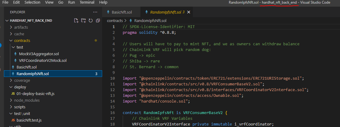 Lesson 14: Directory Name Strange Linting Error · smartcontractkit full-blockchain-solidity ...