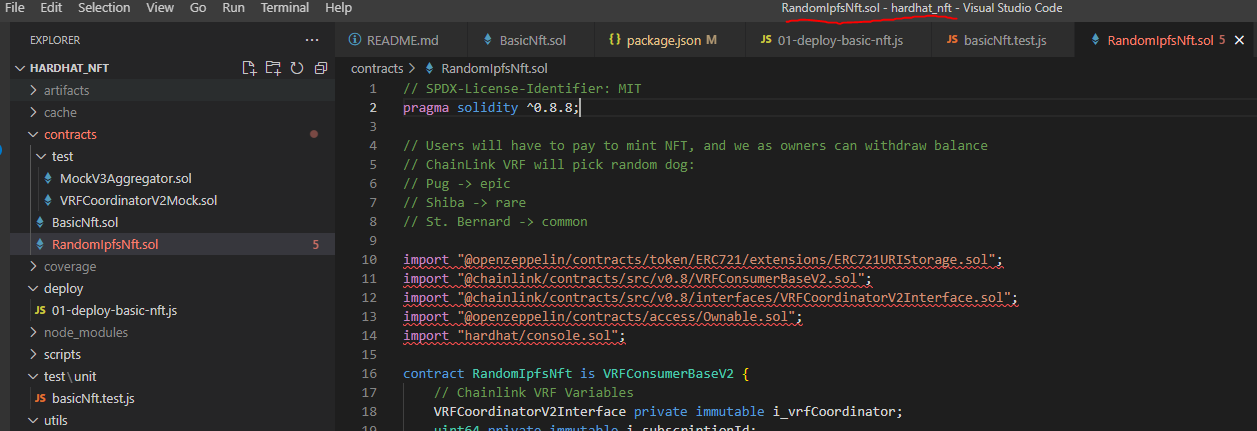 Lesson 14: Directory Name Strange Linting Error · smartcontractkit full-blockchain-solidity ...
