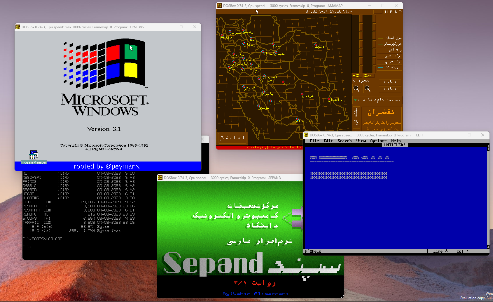 GitHub - peymanx/msdos-tools: MSDOS Utilities and tools, contains farsi-nevis or famous old ...
