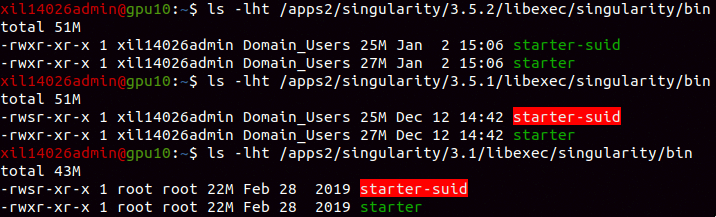 Singualrity Sandbox doesn't work in Red Hat 7.7 (Maipo) Error: FATAL: exec /.singularity.d ...