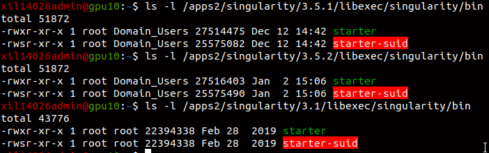 Singualrity Sandbox doesn't work in Red Hat 7.7 (Maipo) Error: FATAL: exec /.singularity.d ...