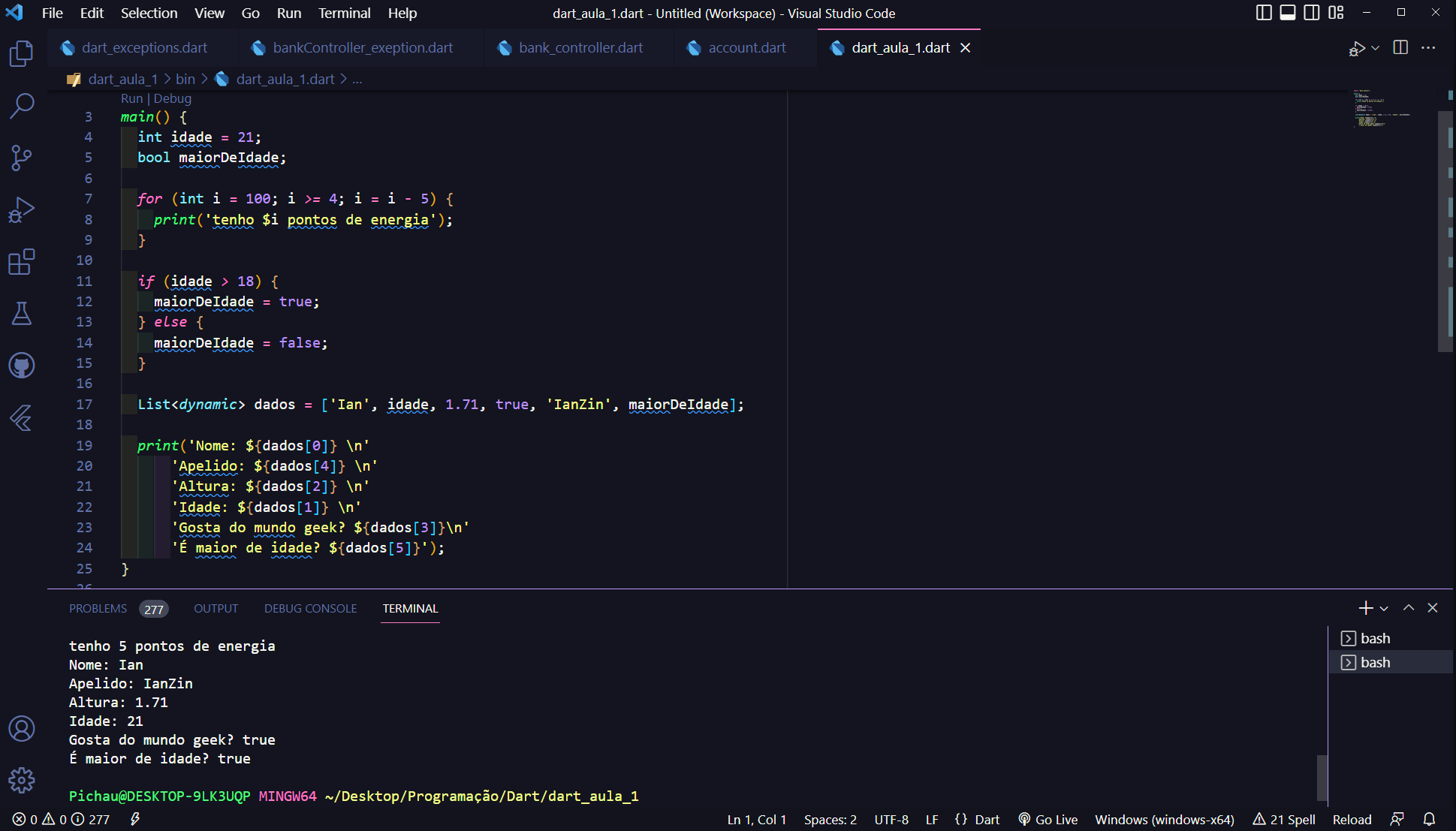 GitHub - Ian-Alemida/Dart-Variables-And-Lists: criando e manipulando ...