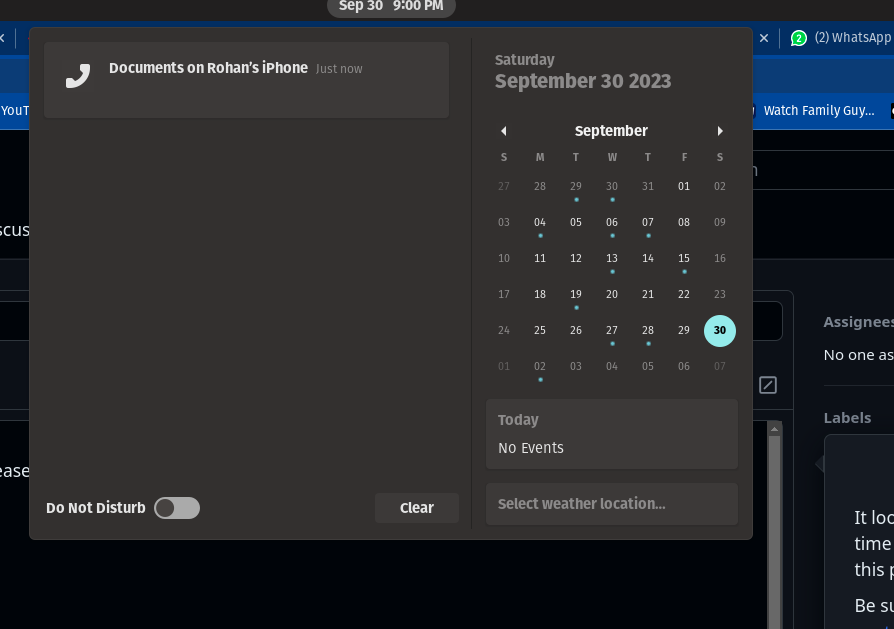 Bug In Calendar Display · Issue 3146 · Pop Os Pop · Github