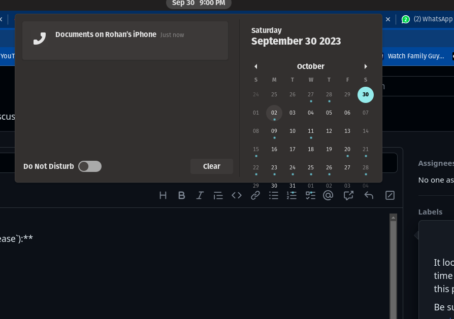 Bug In Calendar Display · Issue 3146 · Pop Ospop · Github 