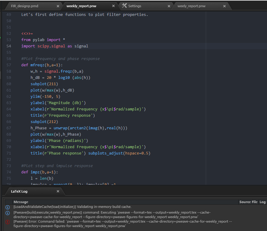 pweave command failed inside atom, but succeeded in powershell · Issue ...