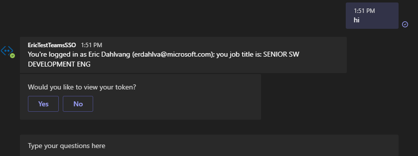 Does team-sso Show Token? · Issue #3034 · microsoft/BotBuilder-Samples · GitHub