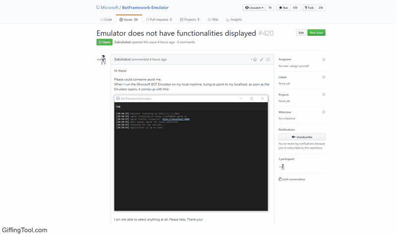 Emulator Does Not Have Functionalities Displayed · Issue 420 · Microsoft Botframework Emulator