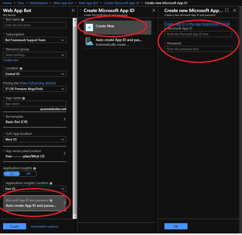 Deploy bot with an existing appid / password · Issue #5429 · microsoft/botframework-sdk · GitHub