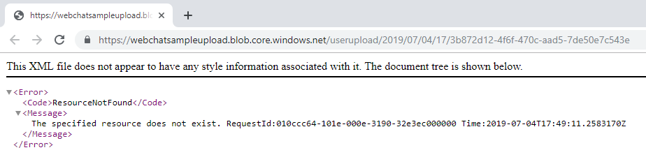 Get Blob URL on sample 20 results in error · Issue #2148 · microsoft/BotFramework-WebChat · GitHub