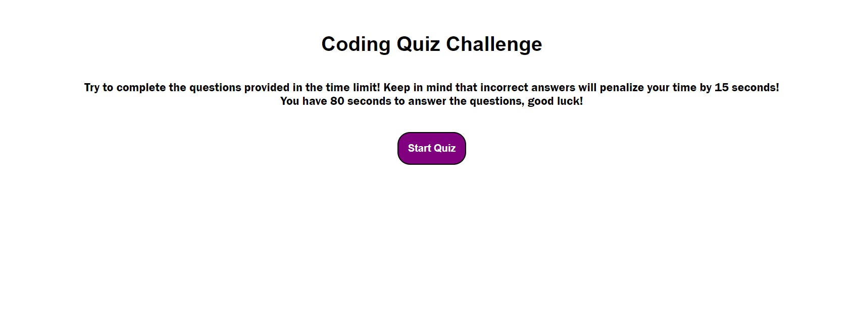 GitHub - kmcwilson/Coding-Quiz: A quiz on coding for bootcamp students to take to brush up on ...