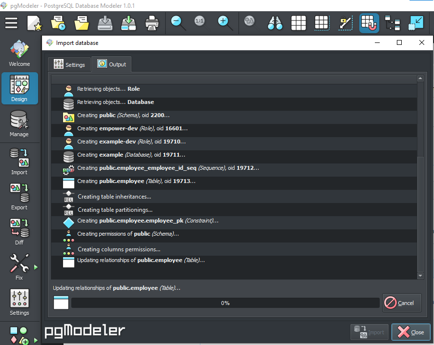 Diff Issues - Process Freezes with 1.0.0 · Issue #1742 · pgmodeler/pgmodeler · GitHub