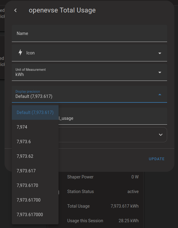 Minor Request: Total Usage decimal/rounding · Issue #200 · firstof9/openevse · GitHub