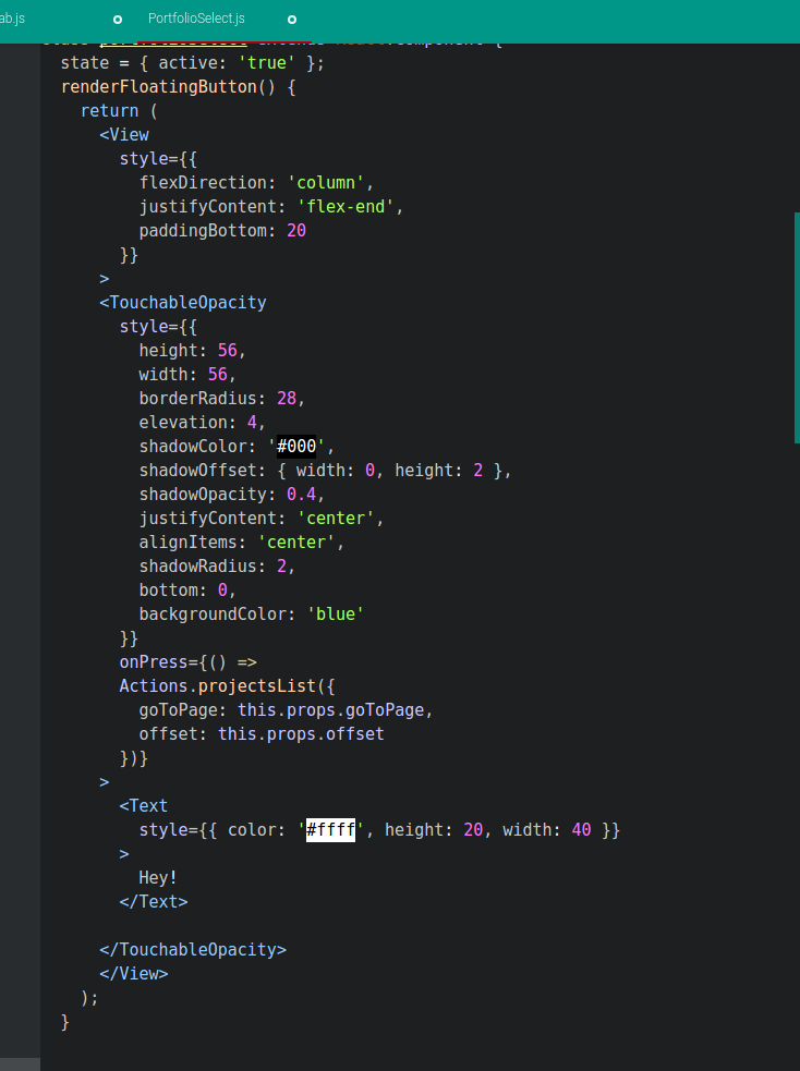 Fab component fails to respond to click ( ref TouchableOpacity position: absolute ) · Issue ...