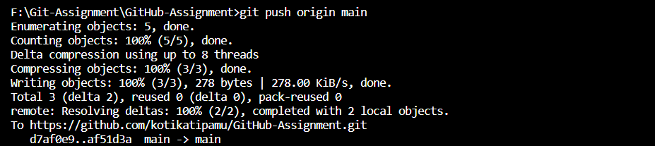 GitHub - kotikatipamu/GitHub-Assignment