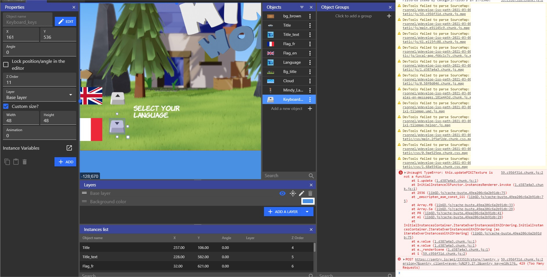 Freeze when changing object animation number in properties panel · Issue #2423 · 4ian/GDevelop ...