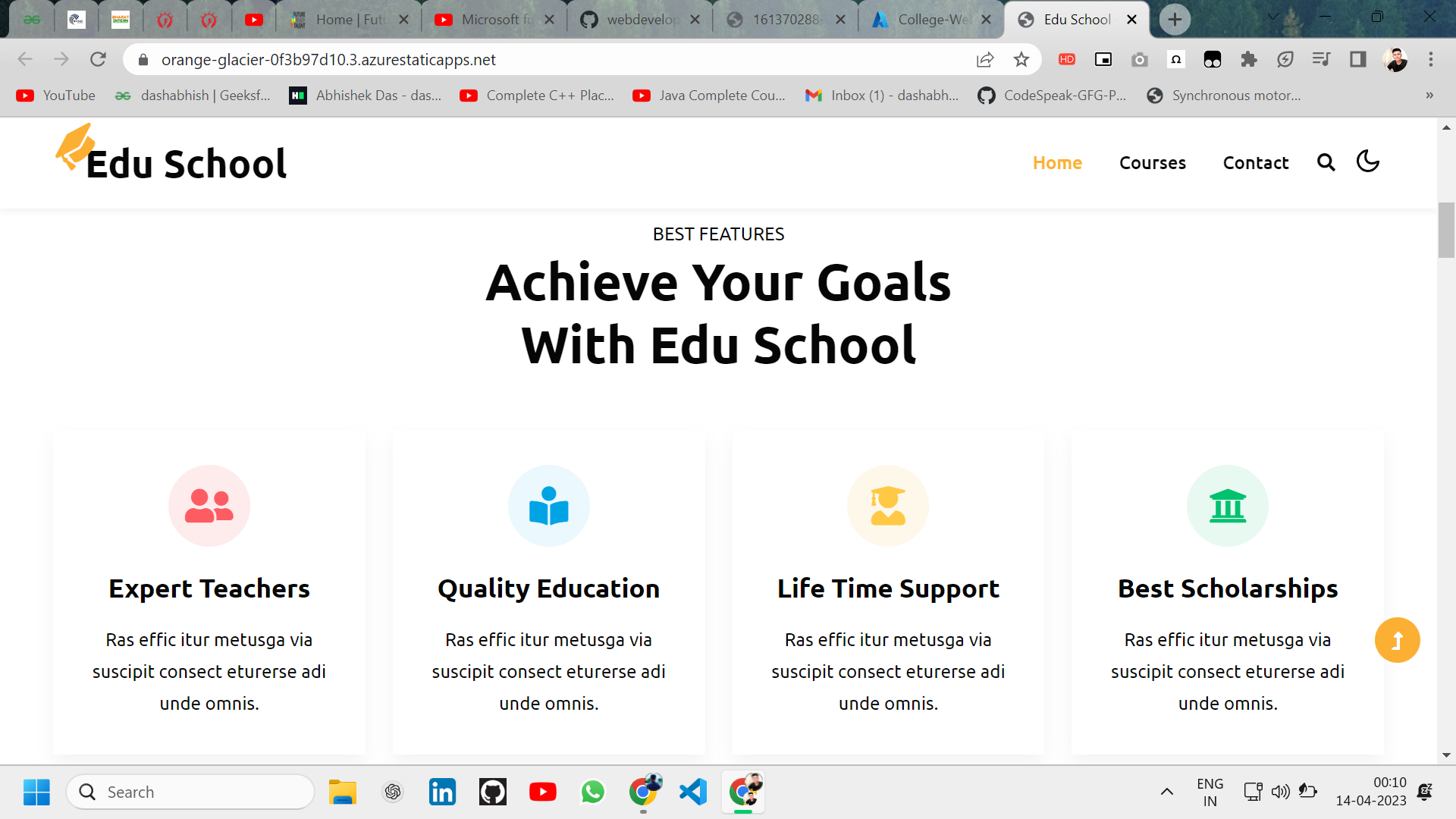 GitHub - Abhishdas/Final-Project-FRT: Here, i have created a Edu School ...