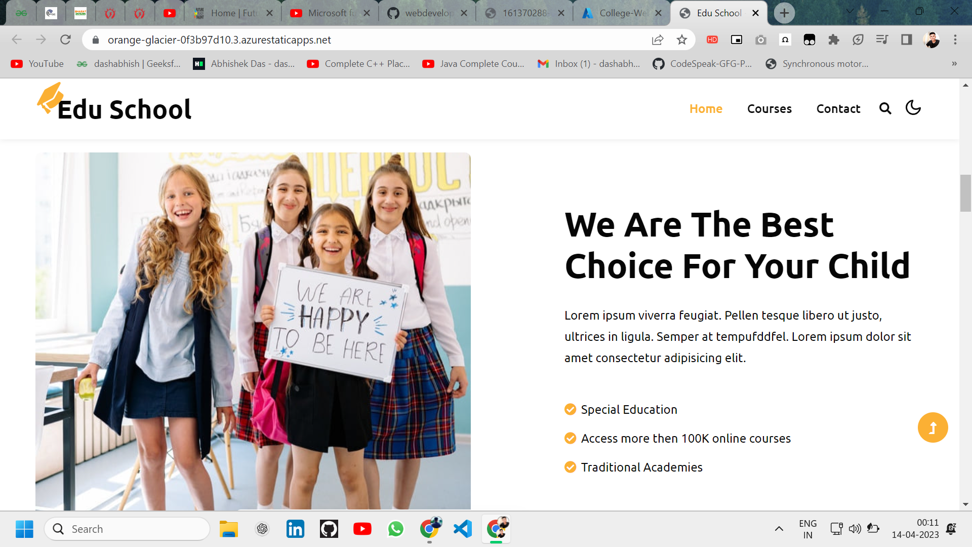 GitHub - Abhishdas/Final-Project-FRT: Here, i have created a Edu School ...