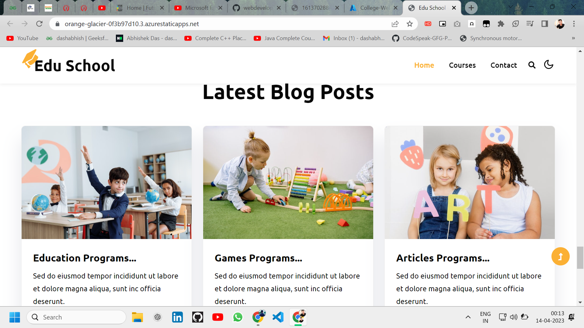 GitHub - Abhishdas/Final-Project-FRT: Here, i have created a Edu School ...