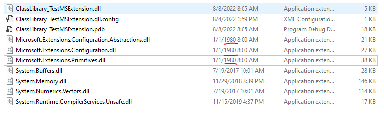 Microsoft.Extensions.Configuration.dll has wrong modified date · Issue #73544 · dotnet/runtime ...
