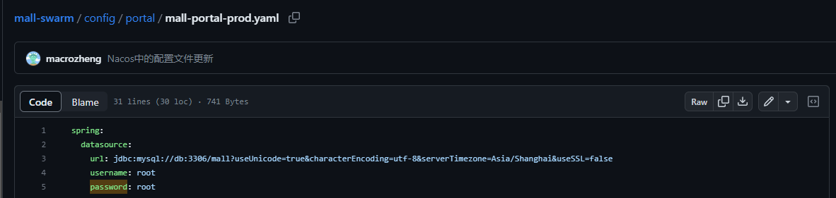 config下的portal/mall-portal-prod.yaml中数据库连接账号密码应该和其他模块prod环境一样为reader:123456 · Issue #139 ...
