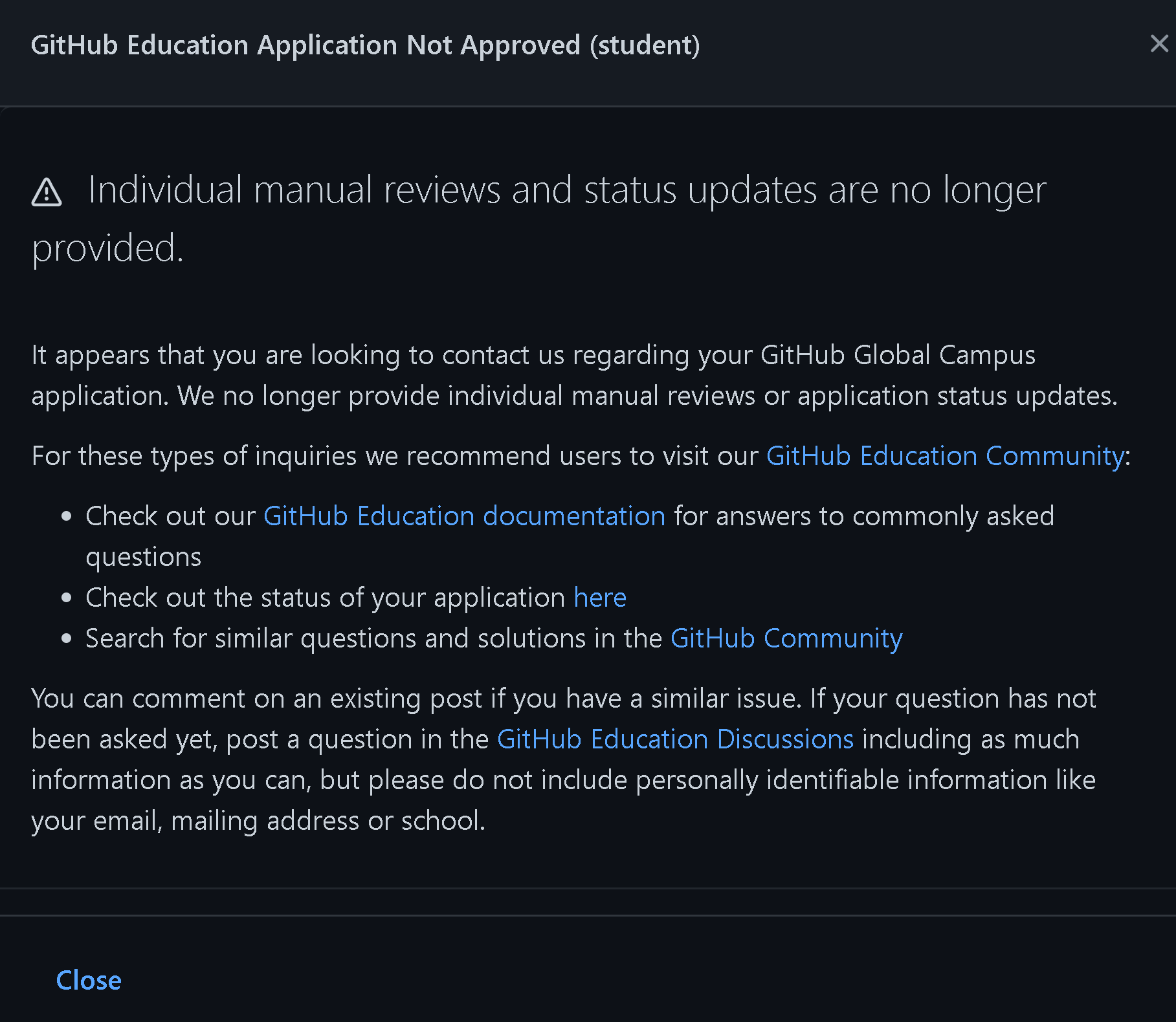 Never able to pass the Github student verification · community ...
