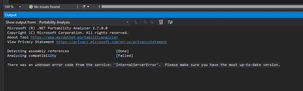 here was an unknown error code from the service: 'InternalServerError'. · Issue #1019 ...
