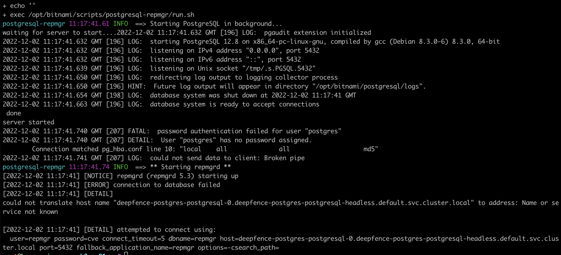 Postgres Crashing Deployed via Helm · Issue #722 · deepfence/ThreatMapper · GitHub