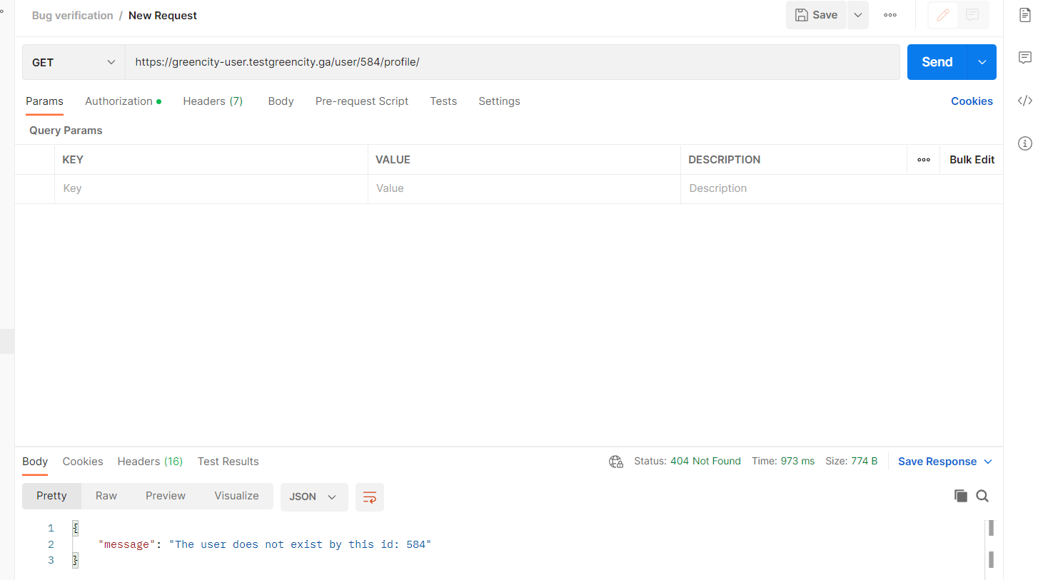 [API] [Edit Profile] User gets code '500 Response' when he/she tries to send GET request to the ...