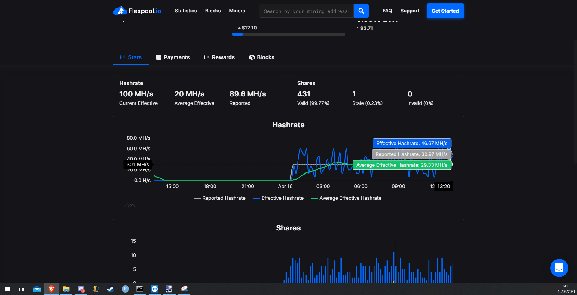 Graphs not updating · Issue #102 · flexpool/frontend · GitHub