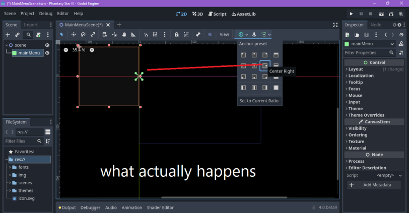 Scale is ignored when aligning 2D node to screen · Issue #71550 · godotengine/godot · GitHub