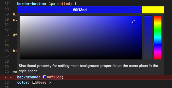 Diff view is able to edit color codes in CSS / SCSS files · Issue ...