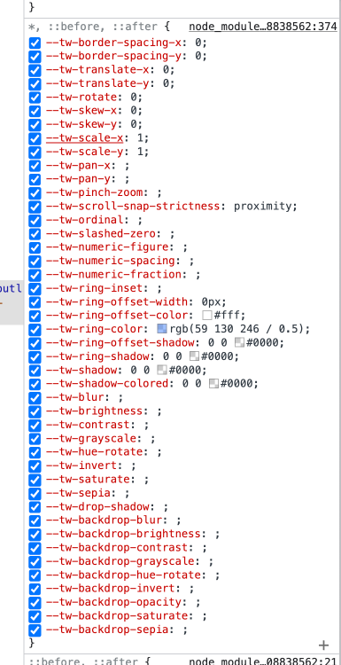 Same css variables imported multiple times slow down Chrome Inspector · tailwindlabs tailwindcss ...