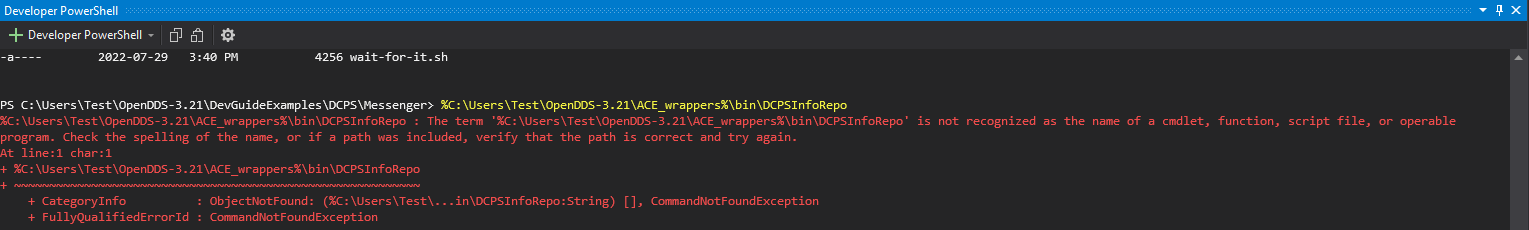Running the Messenger example of OpenDDS-3.21 · OpenDDS OpenDDS · Discussion #3669 · GitHub