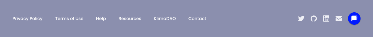 [footer] Visual enhancement of Contact + email option · Issue #1040 · KlimaDAO/klimadao · GitHub