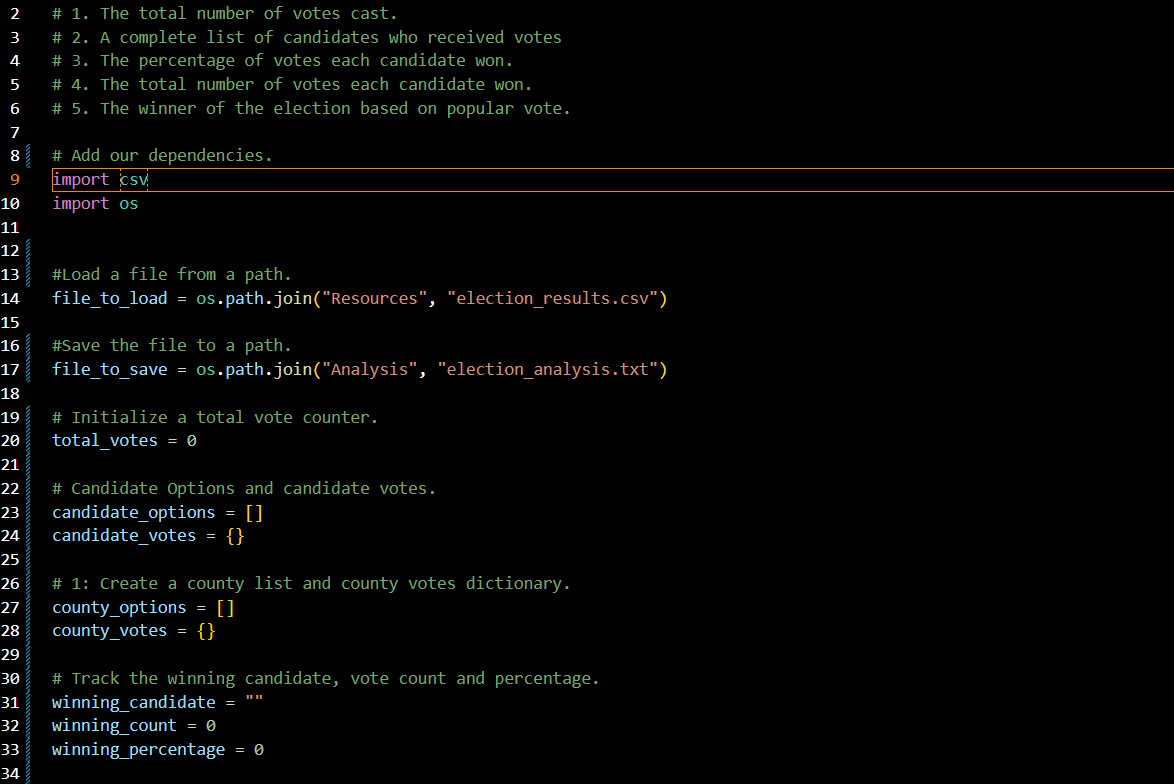 GitHub - jillybean8848/Election-Analysis: module 3