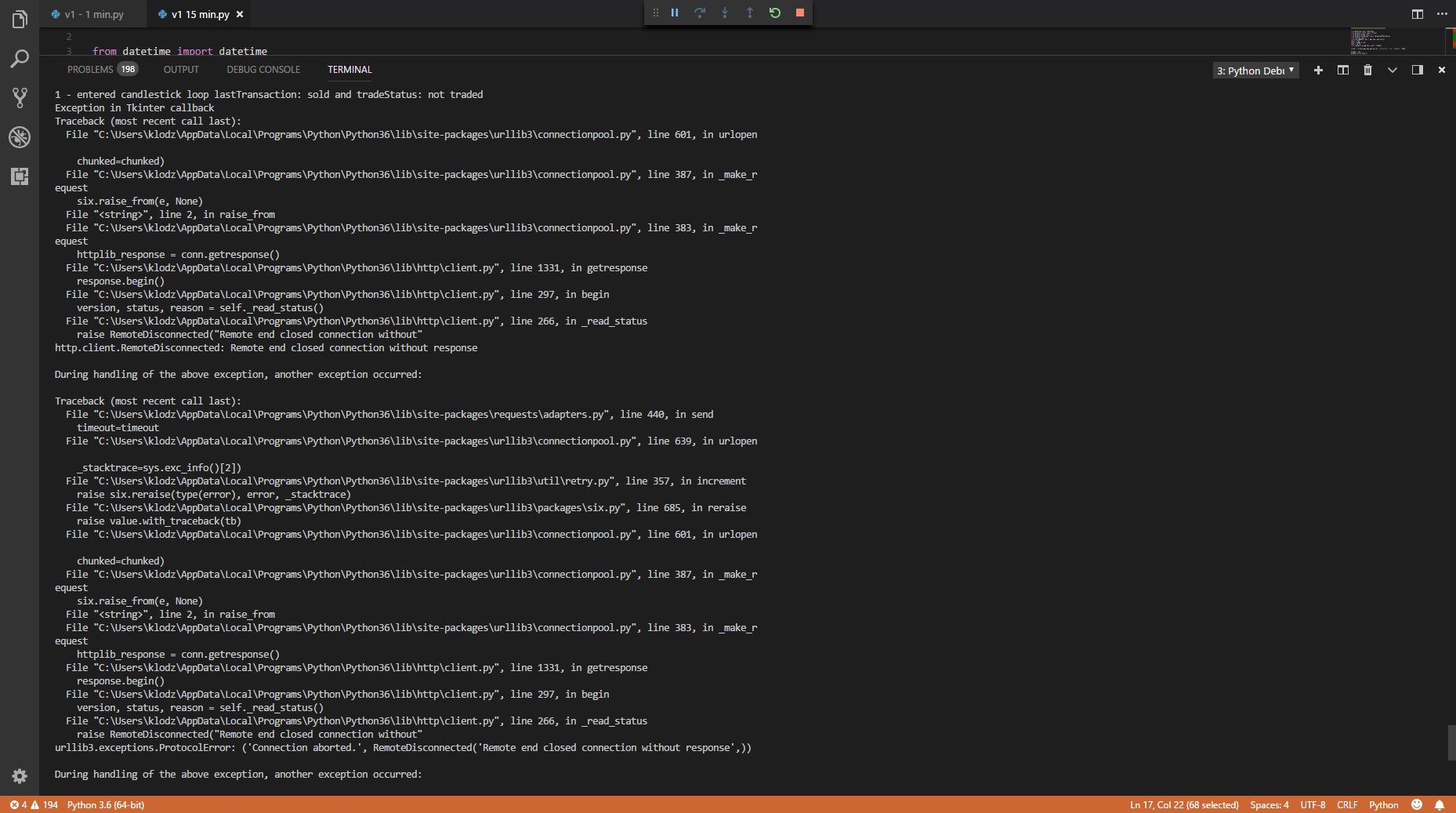 Connection related errors · Issue #244 · sammchardy/python-binance · GitHub
