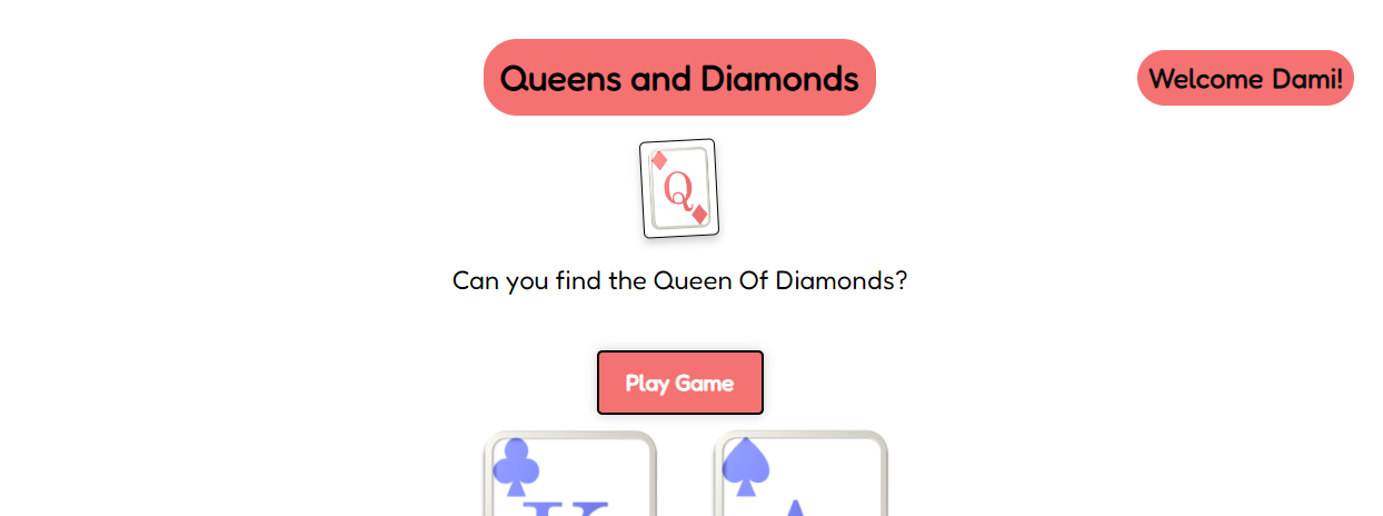 GitHub - damidaramola/queens-and-diamonds-game