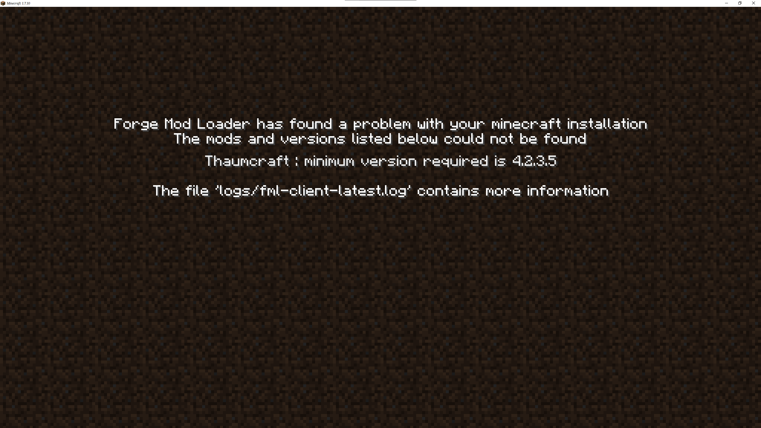 I cannot start the modpack. I have mod issue(s). · Issue #12272 ...