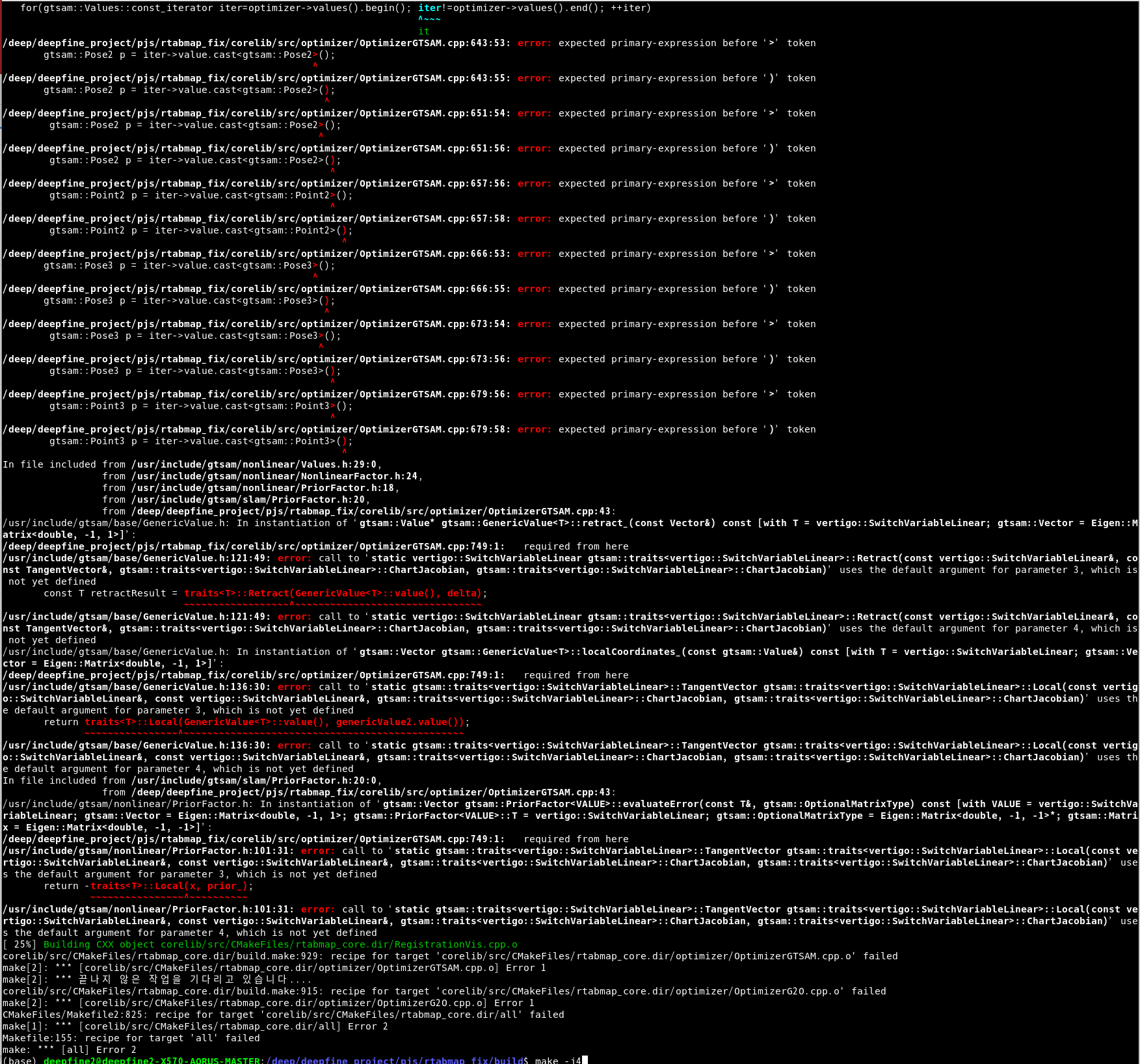 rtabmap/build make failed · Issue #999 · introlab/rtabmap · GitHub