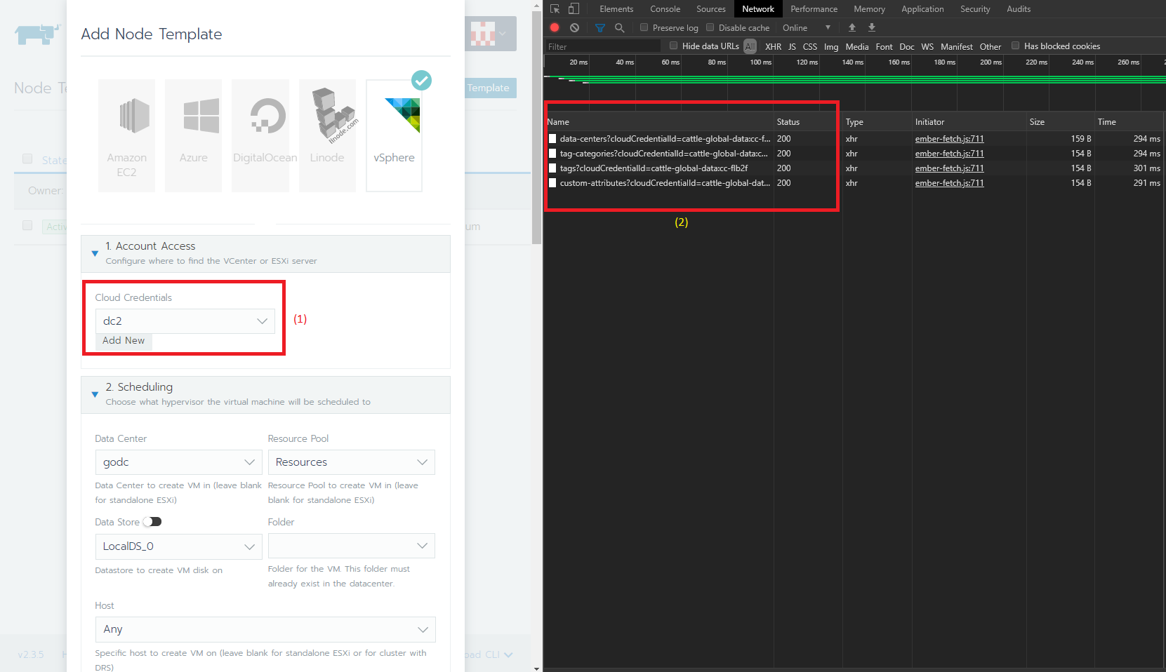 Node template values not changing while switching cloud credentials for vSphere · Issue #26997 ...