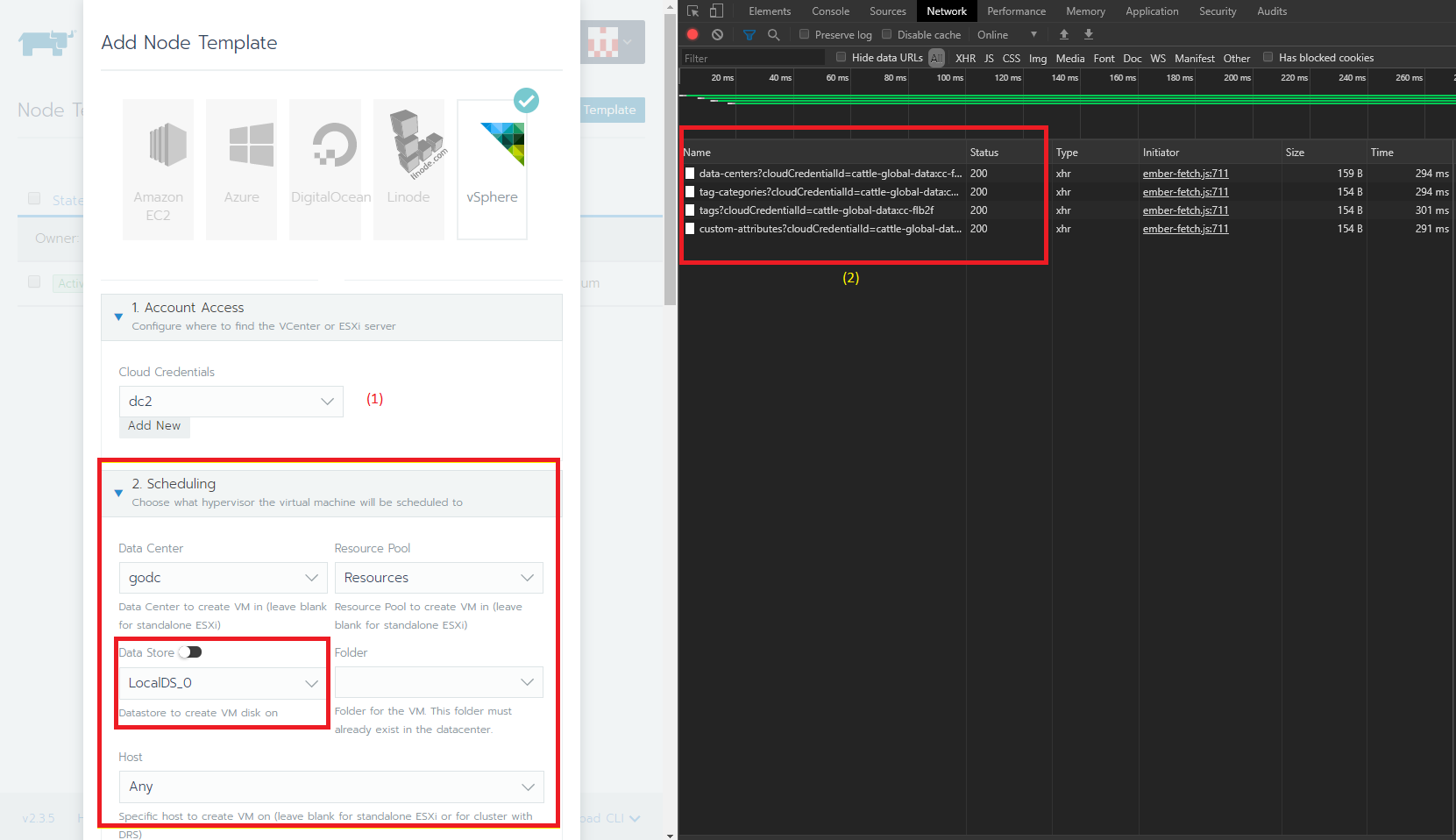 Node template values not changing while switching cloud credentials for vSphere · Issue #26997 ...