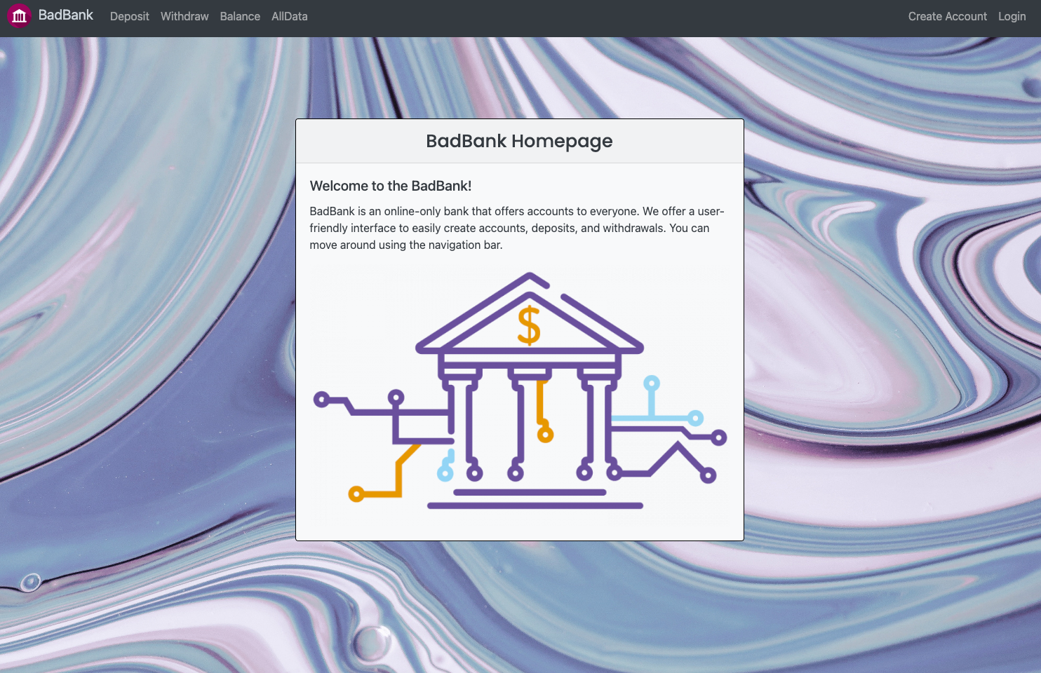 GitHub - TaylorElla/badbank-application