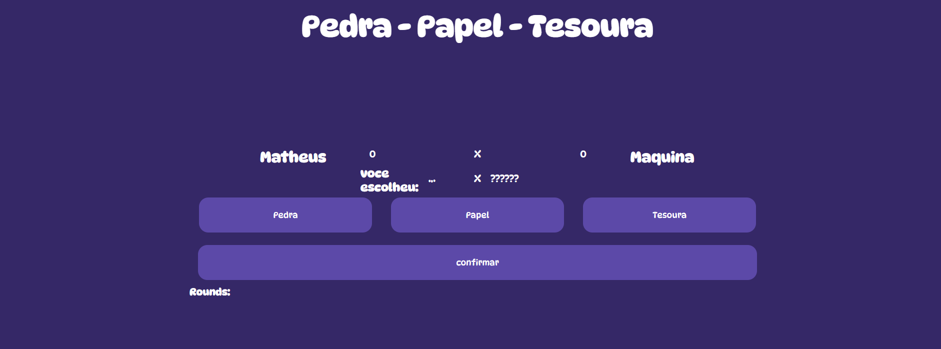 Github Matheusnevesb Pedra Papel Tesoura This Project Was Made With