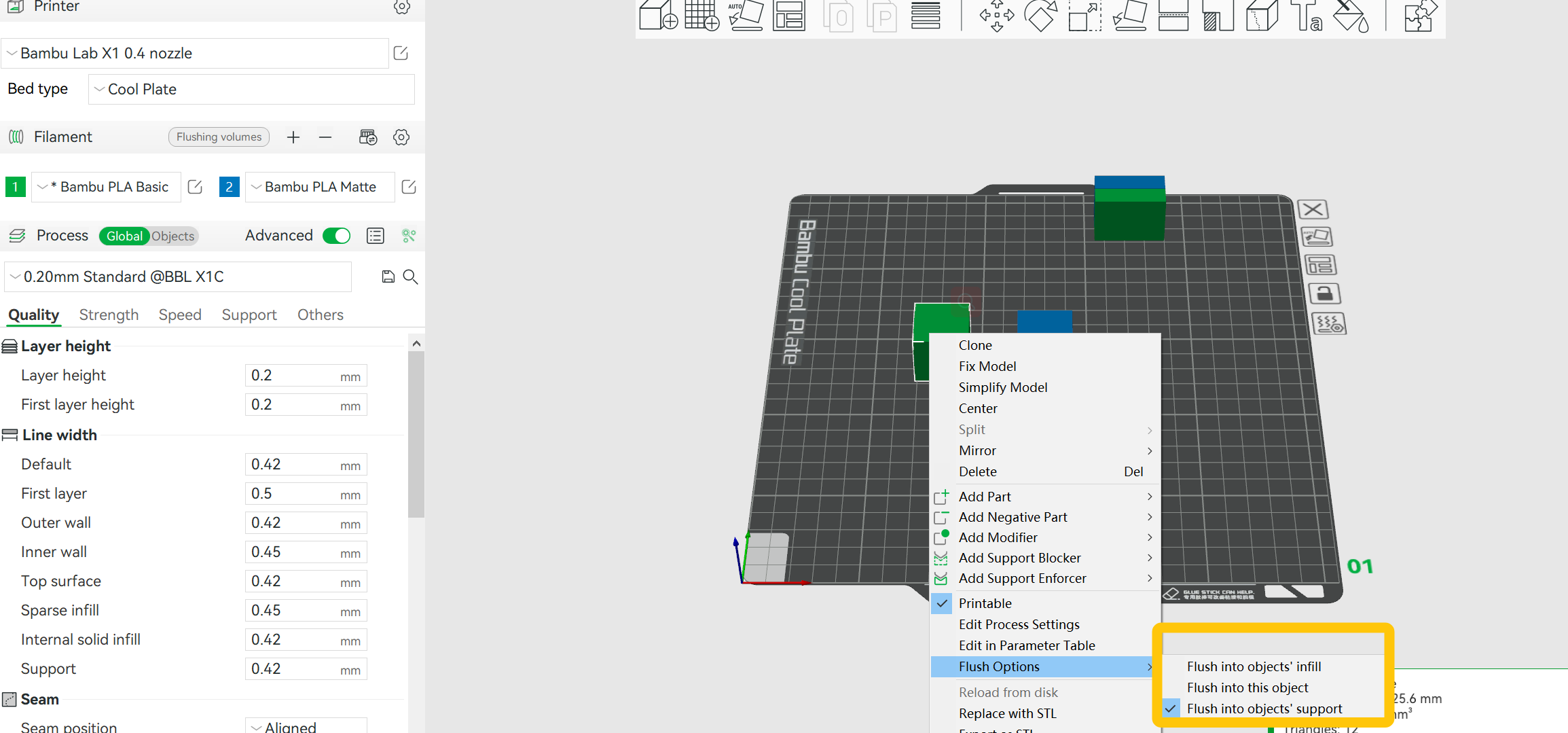 [Feature Request] Purge and wipe in infill space · Issue #1048 · bambulab/BambuStudio · GitHub