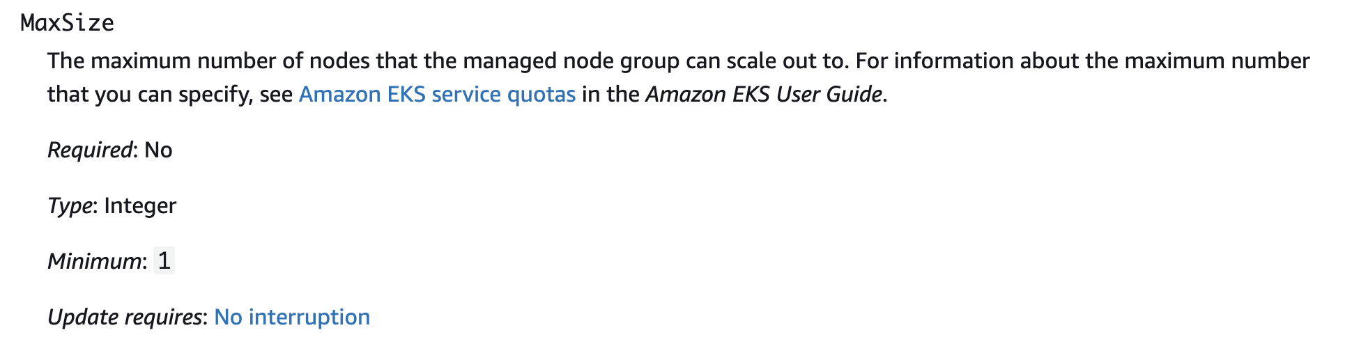 [Bug] template validation failed when nodegroup maxSize defaults to 0, as minimum required is 1 ...